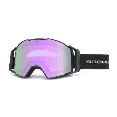 China TPU Lenses Material Snowboarding Ski Anti Fog Heated Snow Goggles Rechargeable Battery Adjustable Temperature Ski Replaceable for sale
