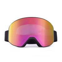 China Women Lightweight Black Frame TPU Ski Glasses Cylindrical Lenses Magnetic Snow Goggles Customizable Logo Small MOQ Ready for sale