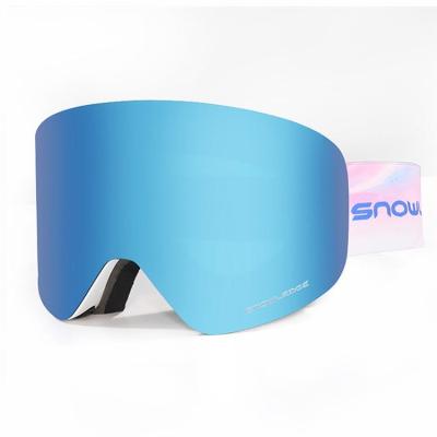China Outdoor Snow Sports Magnetic Snow Goggles Custom Anti Slip Ski Adult Glasses Customizable Logo Small MOQ Personalized for sale