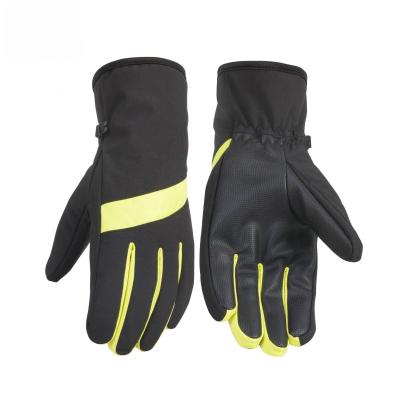 China Adjustable Wrist Strap Winter Activities Waterproof PU Palm Ski Gloves Women Outdoor Sports Warm Taslon Polyester Mittens for sale