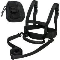 China Beginner Level Nylon Fabric Customized Outdoor Skiing Safety Traction Rope Skiing Anti fall Training Belt Chest and Back Straps for sale
