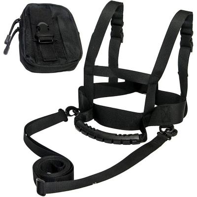China Beginner Level Nylon Fabric Customized Outdoor Skiing Safety Traction Rope Skiing Anti fall Training Belt Chest and Back Straps for sale