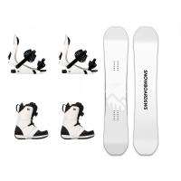 China Snowboarding Sandwich Construction Freestyle Wood Core Skis Equipment Kit Adults Men Women Fiberglass ABS Poplar White for sale