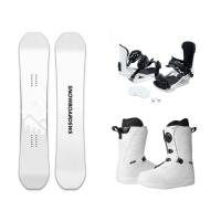 China Snowboarding Twin-tip Shape Skis Equipment Kit Fiberglass ABS Poplar Wood Core White Skiing Design Set Freestyle Sandwich for sale