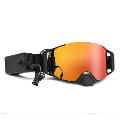 China Cylindrical Lenses Magnetic Lens Adult Motocross Snow Goggles Heated Anti Fog Eyewear Skiing Ski Customizable Logo for sale