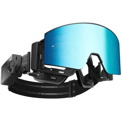 China TPU PC Snow Goggles Heated Anti Fog Polarized Magnetic Interchangeable Lens Customized Logo for Women Snowboard Skiing for sale