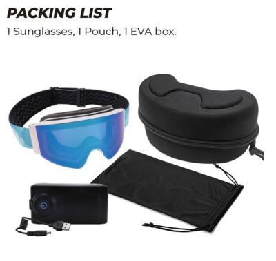China 7.4V 5300MAH Lithium Battery Heated Magnetic Polarized Anti Fog Snowmobile Snowboarding Goggles Interchangeable Gradient Lens for sale