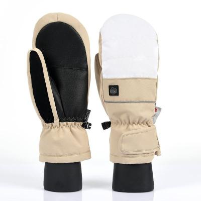 China Insulated Outdoor Ski Gloves Waterproof Mittens Winter Gloves PU Palm Anti Slip Suitable for Kids Adults for sale