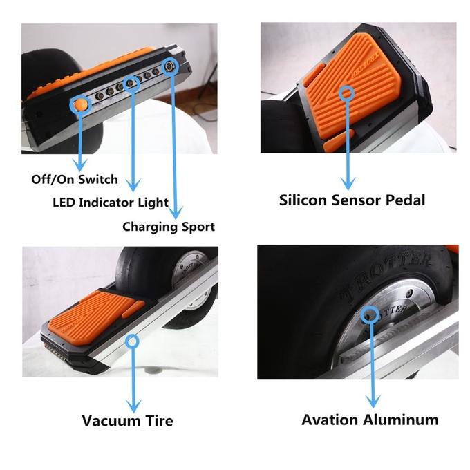 Off Road 700W One Wheel Electric Skateboard 10.5Ah Powerful 2