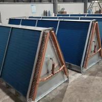 China V Type Copper Fin Tube Radiator / Heat Exchanger Evaporator 200mm for sale