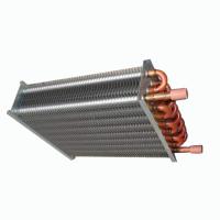 China 200mm Water Air Heat Exchanger 50HZ Aluminum Fin Tube Condenser for sale