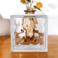 China Custom Decorative Crystal Glass Block Transparent Window Wall Hollow Glass Brick for sale