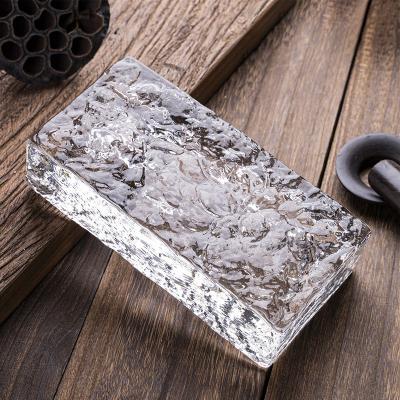 China Transparent Square Solid Glass Block, Moisture-Proof Crystal Glass Partition Brick for sale