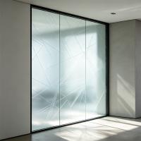 China 2. Champagne Rhombus Faceted Wheel Carved Glass for Partition Wall

> for sale