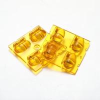 China Amber PMMA LED Street Light Lens 50x50mm 60x155 Degree Beam Angle for SMD5050 for sale