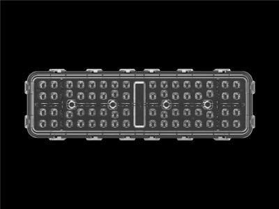 China 75x150 Degree Clasp Structure LED Lens XH6475150D-K24075-JYBAA PC 93% Transmittance for sale