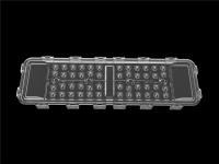 China Clasp Structure LED Lens for SMD3030 SMD2835 75x150 Degree Beam Angle 93% Transmittance PC Material for sale