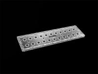 China SMD7070 60 Degree Symmetric LED Street Light Lens 304.5x87.5mm PC Material for sale