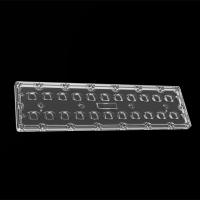 China SMD7070 22IN1 Symmetric 90x120 Degree LED Street Light Lens 304.5x87.5mm PC for sale