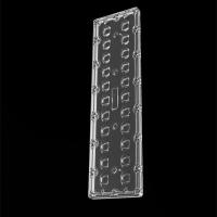 China SMD7070 22IN1 Symmetric 90x120 Degree LED Street Light Lens 304.5x87.5mm PC for sale