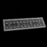 China SMD7070 22IN1 Symmetric 90x120 Degree LED Street Light Lens 304.5x87.5mm PC for sale