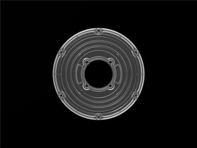 China Round LED Optics Lens 184mm Diameter 90° Beam Angle PC Plastic with IP66 Protection for sale