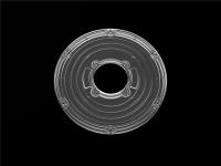 China Round LED Optics Lens 184mm Diameter 90° Beam Angle PC Plastic with IP66 Protection for sale
