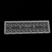 China Rectangular LED Street Light Lens SMD7070 22IN1 TYPE4S 304.5x87.5mm with 88-93% Light Transmittance for sale