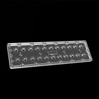 China Rectangular LED Street Light Lens SMD7070 22IN1 TYPE4S 304.5x87.5mm with 88-93% Light Transmittance for sale