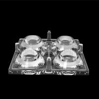 China 50x50mm 30 Degree 4 in 1 PC LED Lens for SMD7070 5050 4x3030 Flood Lighting for sale