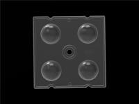 China 50x50mm 60 Degree 4in1 PC LED Lens for SMD7070 5050 4x3030 Flood Lighting for sale
