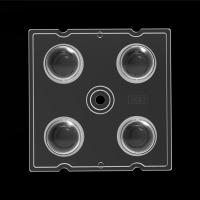 China 50x50mm 90 Degree 4 in 1 PC LED Lens for SMD7070 5050 4x3030 Flood Lighting for sale