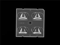 China 50×50mm LED Light Lens PC Material 55×152 Degree TYPE IV-S for SMD3535/5050 Street Light Modules for sale