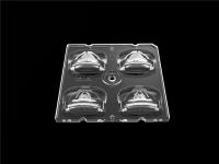 China 50×50mm LED Light Lens PC Material 55×152 Degree TYPE IV-S for SMD3535/5050 Street Light Modules for sale