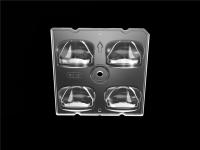 China 50×50mm LED Light Lens PC Material 55×152 Degree TYPE IV-S for SMD3535/5050 Street Light Modules for sale