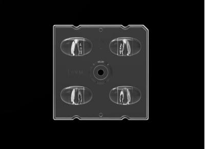 China LED Street Lamp Assembly 97x153 Degree TYPEII-M Lens SMD5050 3535 Chips 50x50mm PC for sale