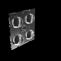 China 50×50mm High Transmittance LED Street Light Module with 4IN1 TYPE2-ME1 Lens and SMD5050 LED Chips for sale