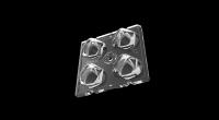 China 50×50mm LED Street Light Module with 88-93% Transmittance and 50° Polarization Lens for Outdoor Lighting for sale
