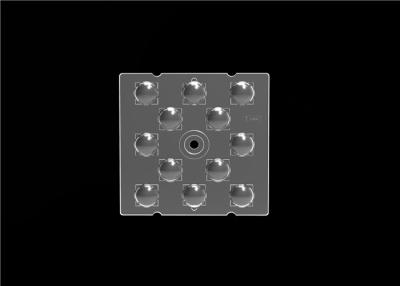 China PMMA LED Lens 50x50mm Square with 90 Degree Beam Angle and 93% Transmittance for High Bay Lights for sale