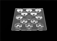 China 65x150 Degree Wide Angle LED Lens for Road Lamps - 50x50mm PMMA Optics with 93% Transmittance for sale