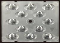China 50x50mm 12-in-1 LED Lens with 93% Transmittance and 65x150° Beam Angle for Street Lighting for sale