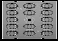 China SMD3030 Square LED Lens 14 in 1 50x50mm Asymmetric 65x130 Degree for Street Lighting for sale