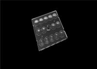 China SMD3030 Square LED Lens 14 in 1 50x50mm Asymmetric 65x130 Degree for Street Lighting for sale