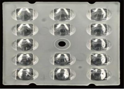 China Osram 3030 LED Street Light Optical Lens 14-in-1 with 65×130 Degree Beam Angle and 50×50mm Dimension for sale