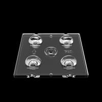 China Polarizing 30° 2x2 Multimodule Lens for 5050 LED Chips - 49.5mm Square PC Optical Component for sale