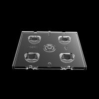China Polarizing 30° 2x2 Multimodule Lens for 5050 LED Chips - 49.5mm Square PC Optical Component for sale