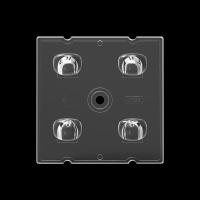 China Polarizing 30° 2x2 Multimodule Lens for 5050 LED Chips - 49.5mm Square PC Optical Component for sale