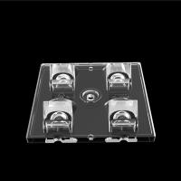 China 2×2 5050 LED Stadium Lighting Lens 49.5mm Square with 88-93% Transmittance for Sports Fields and Tunnels for sale