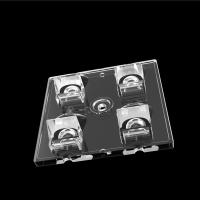 China 2×2 5050 LED Stadium Lighting Lens 49.5mm Square with 88-93% Transmittance for Sports Fields and Tunnels for sale