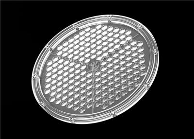 China 90 Degree Round LED Lens 180-in-1 Elliptical Spot Pattern with Gasket - 235mm Diameter, 93% Transmittance for sale